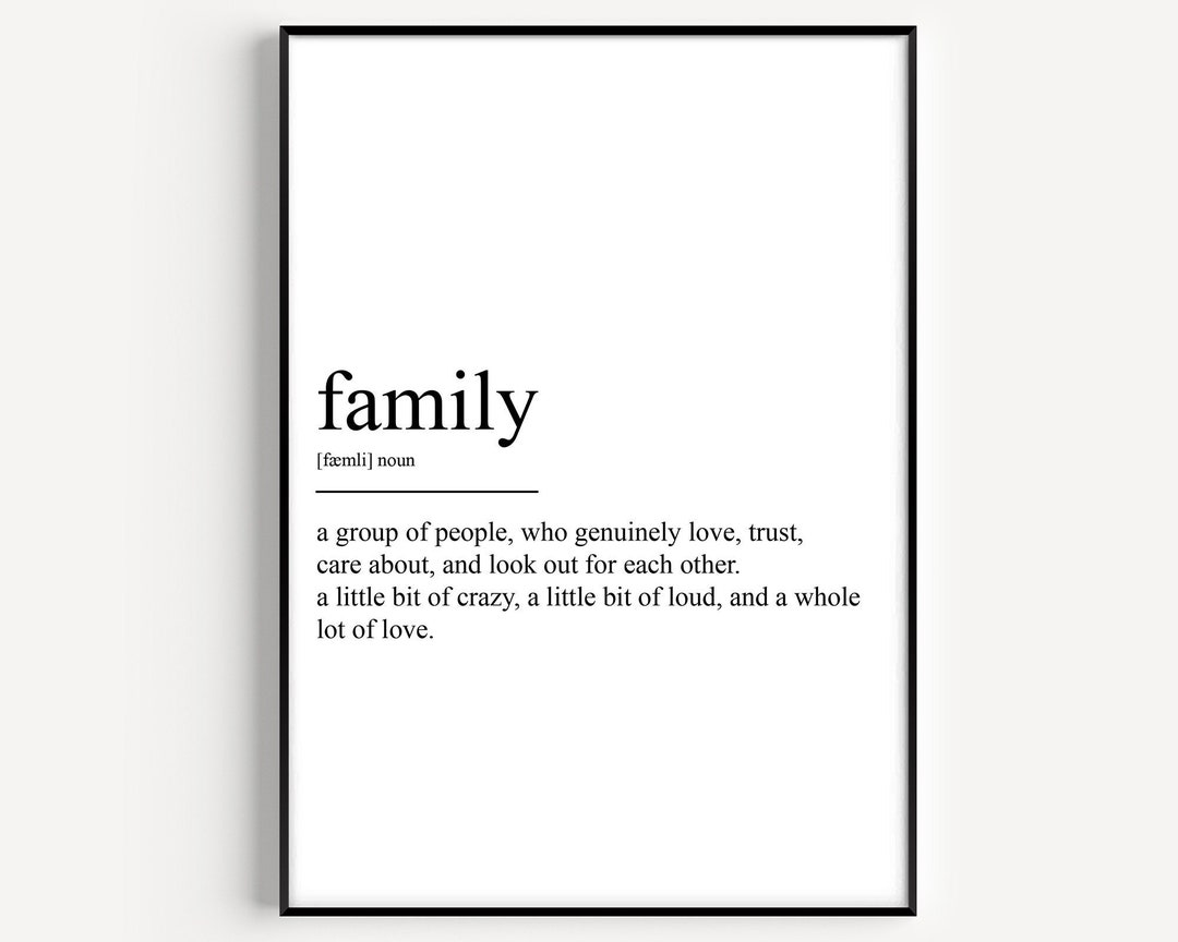 Family Definition Print - Etsy