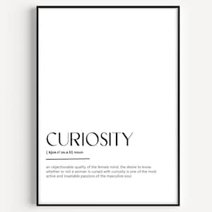 Curiosity Definition Print - Etsy