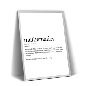 Mathematics Definition Print | Etsy