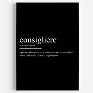 Consigliere Definition Print - Etsy