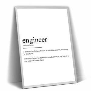 Engineer Definition Print | Etsy