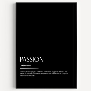 Passion Definition Print - Etsy