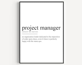 Operations Manager Definition Print Gift for Coworker Boss Funny Poster ...