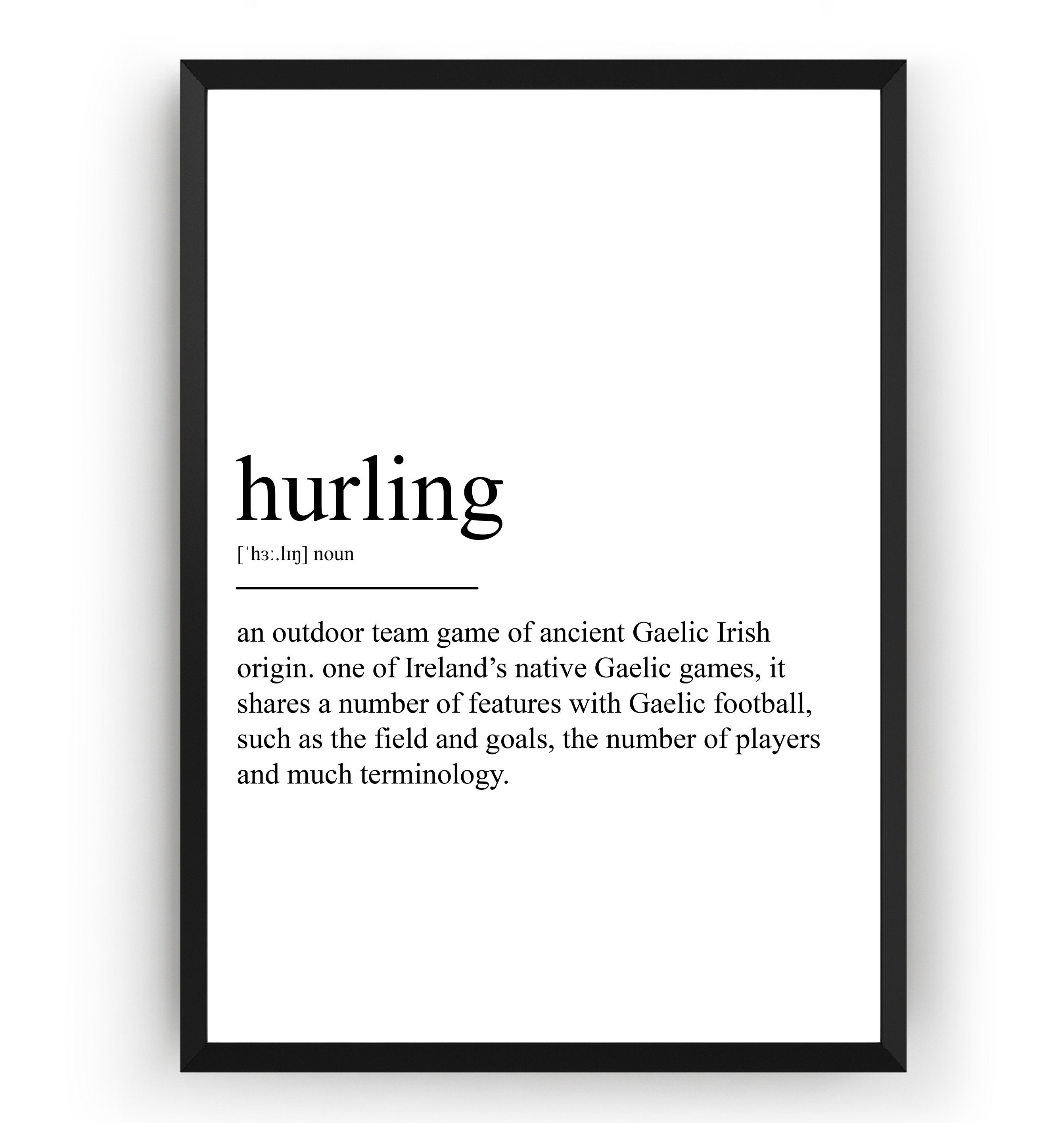 Hurling Definition Print - Etsy