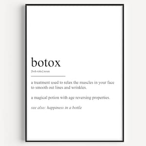 Botox Definition Print - Etsy