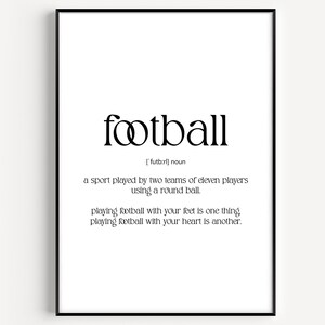 Football Definition Print - Etsy
