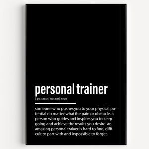 Personal Trainer Definition Print - Etsy