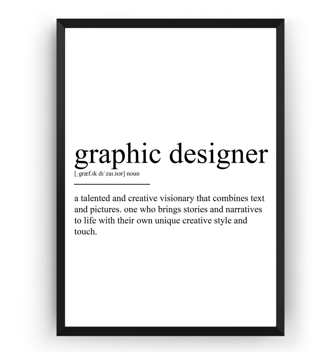 Graphic Designer Definition Print Version 2 - Etsy