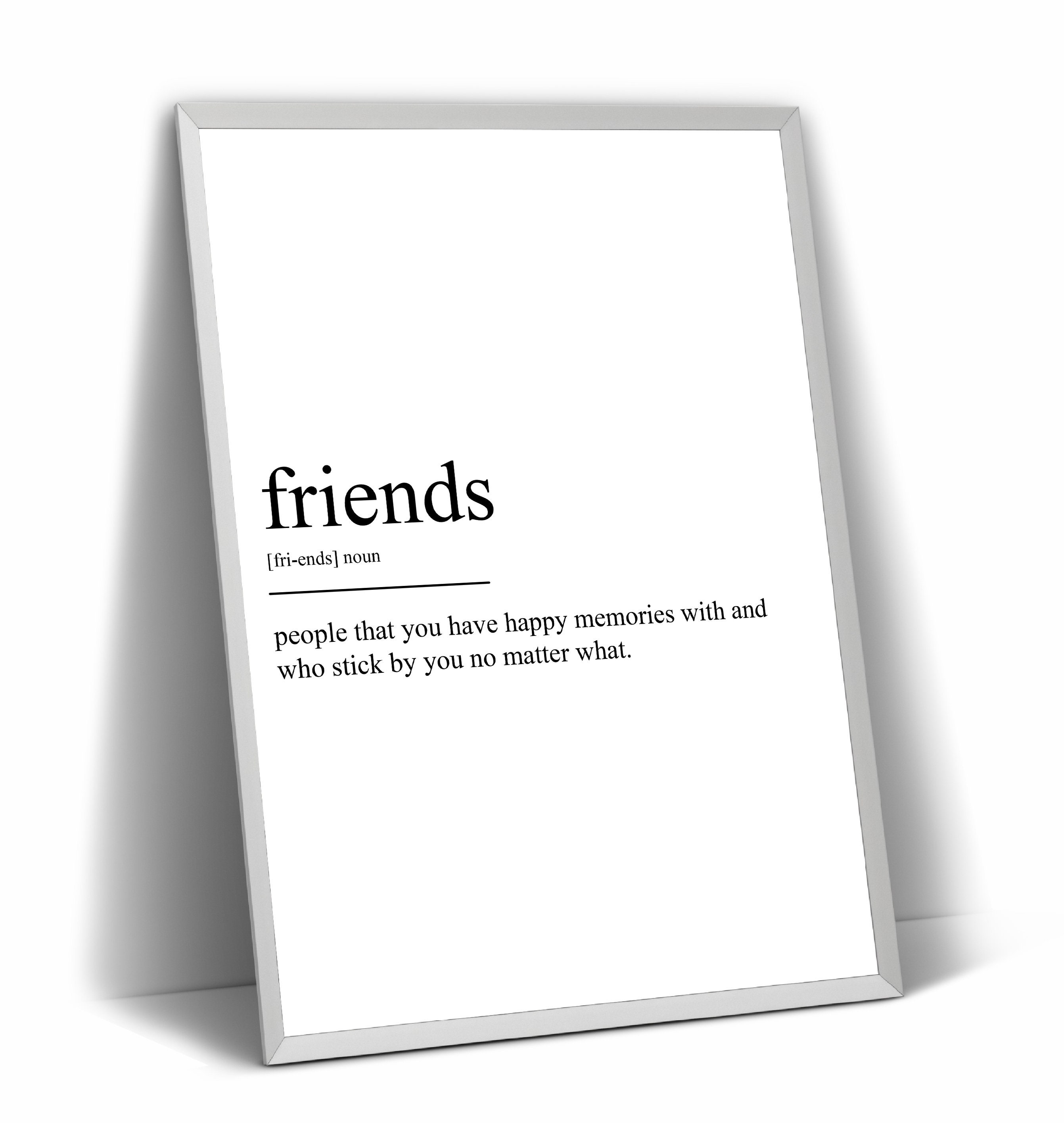 Friends Definition Print Version 2 | Etsy