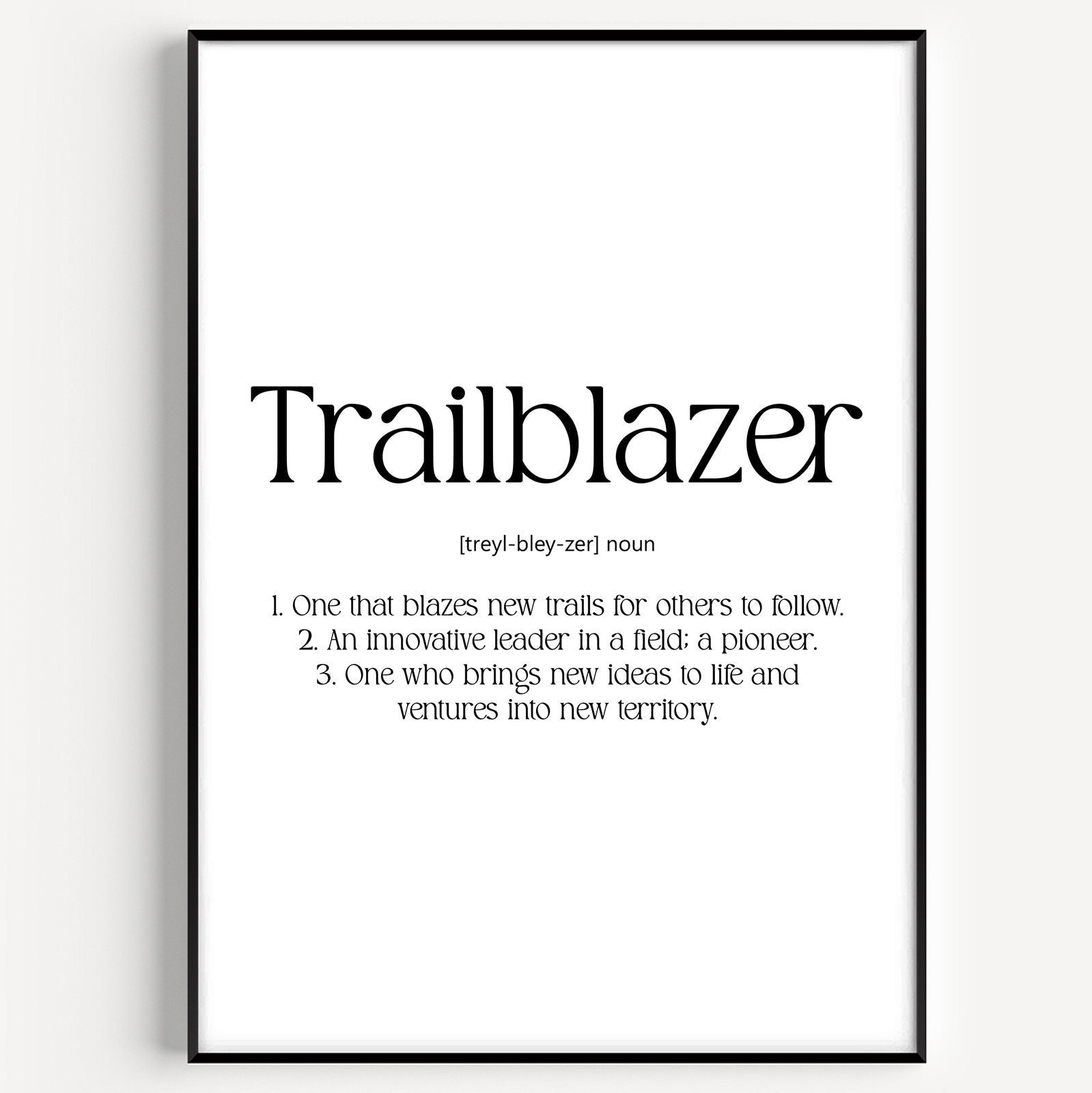Trailblazer Definition Print - Etsy
