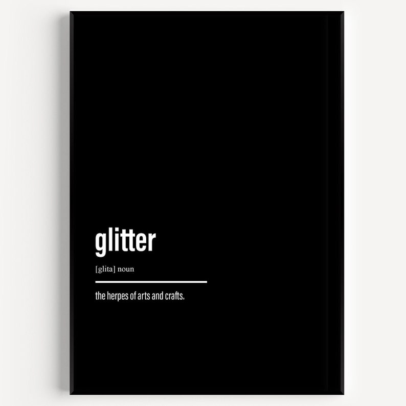 Glitter Definition Print - Etsy
