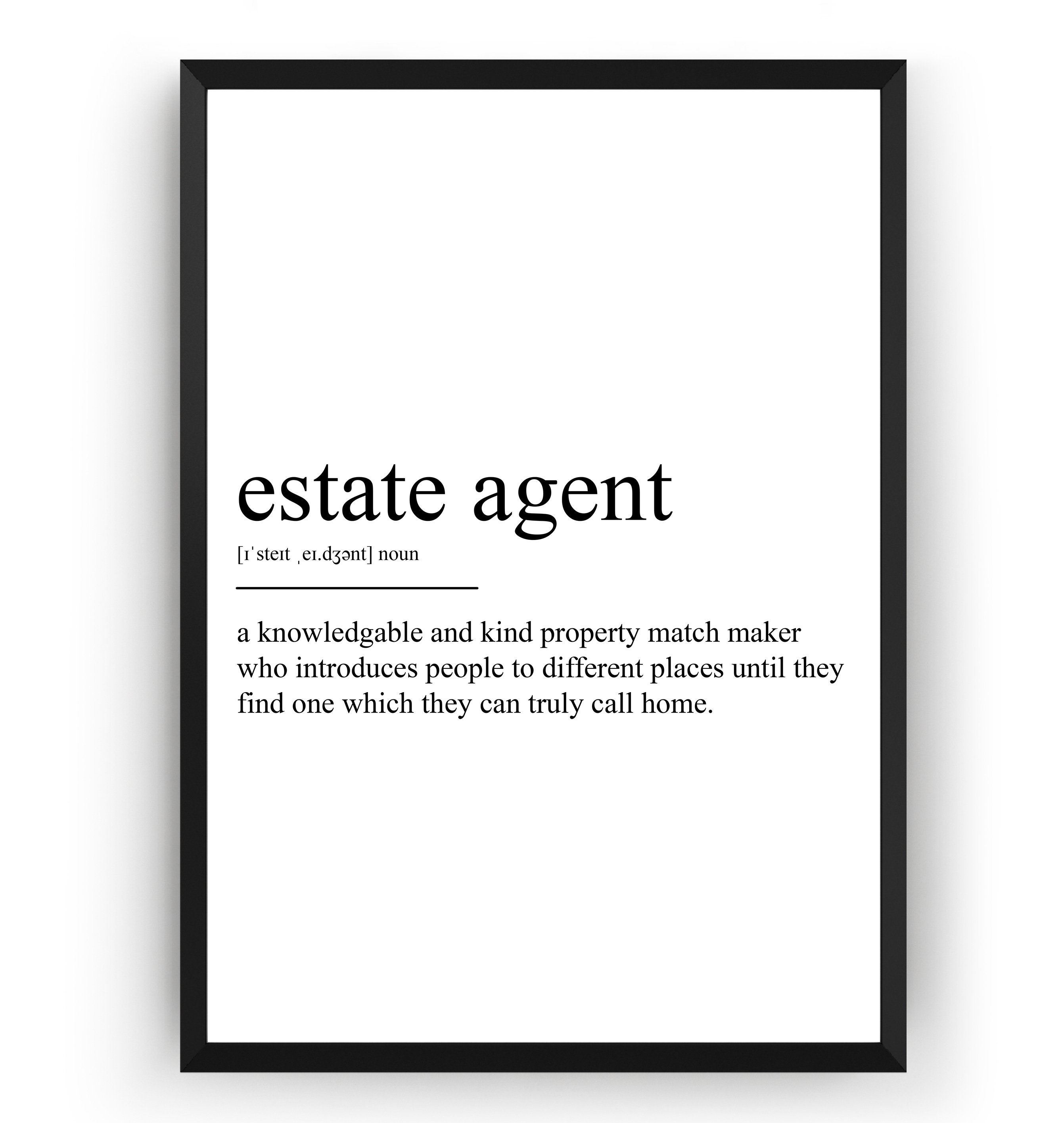 Estate Agent Poster - Etsy UK