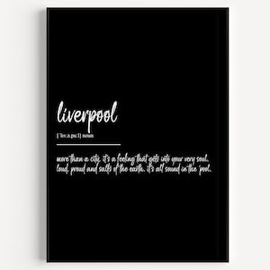 Liverpool Definition Print - Etsy UK
