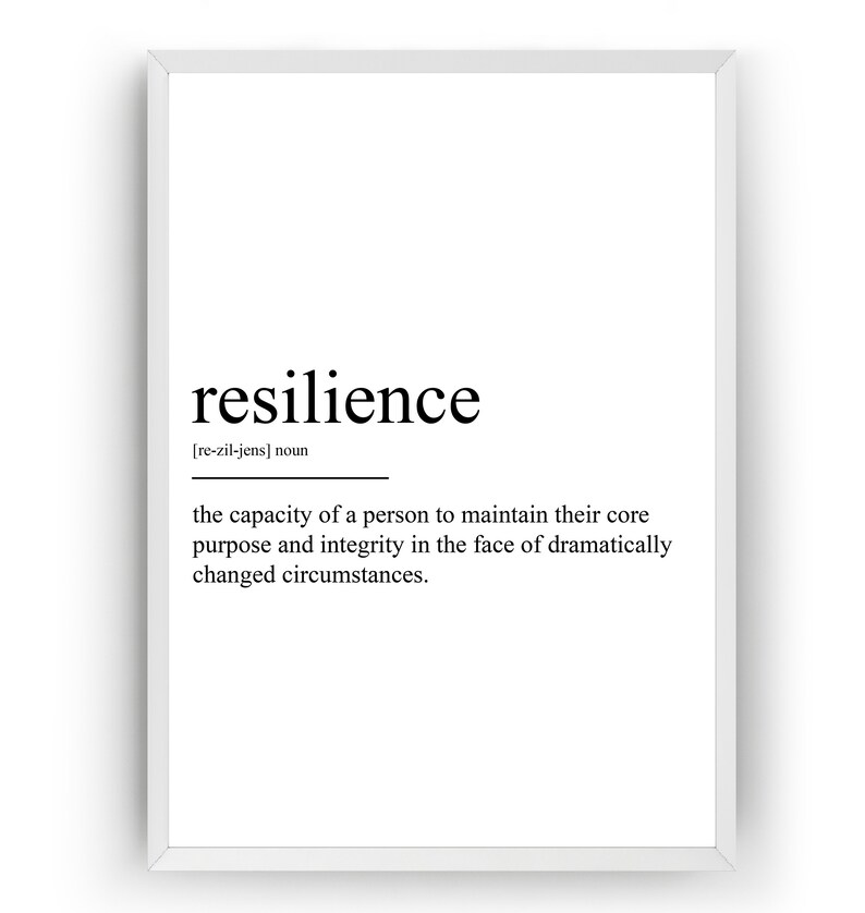 Resilience Definition Print Version 2 - Etsy