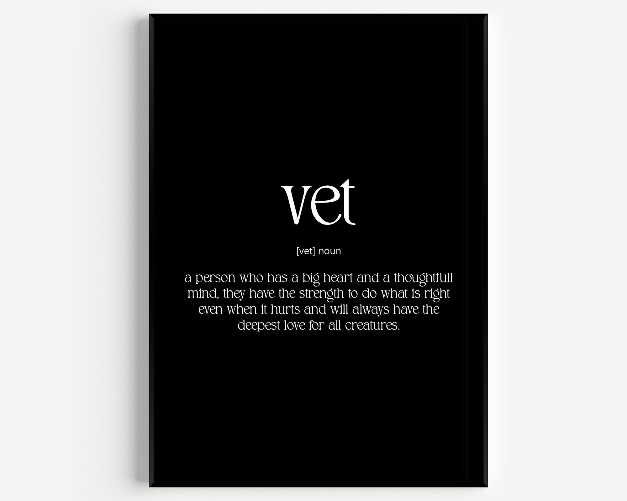 Vet Definition Print - Etsy