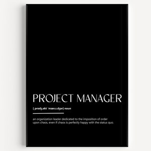 Project Manager Definition Print - Etsy