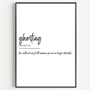 Ghosting Definition Print - Etsy