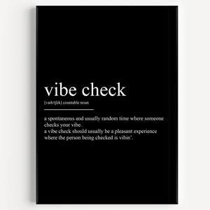 Vibe Check Definition Print - Etsy