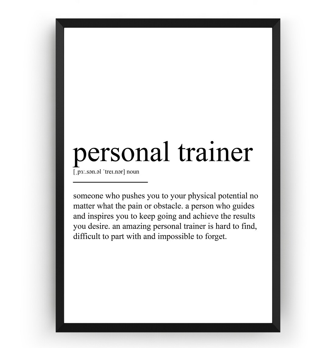 Personal Trainer Definition Print - Etsy