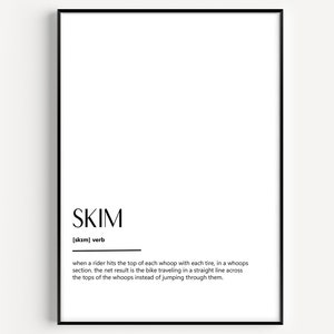 Skim Definition Print - Etsy Ireland