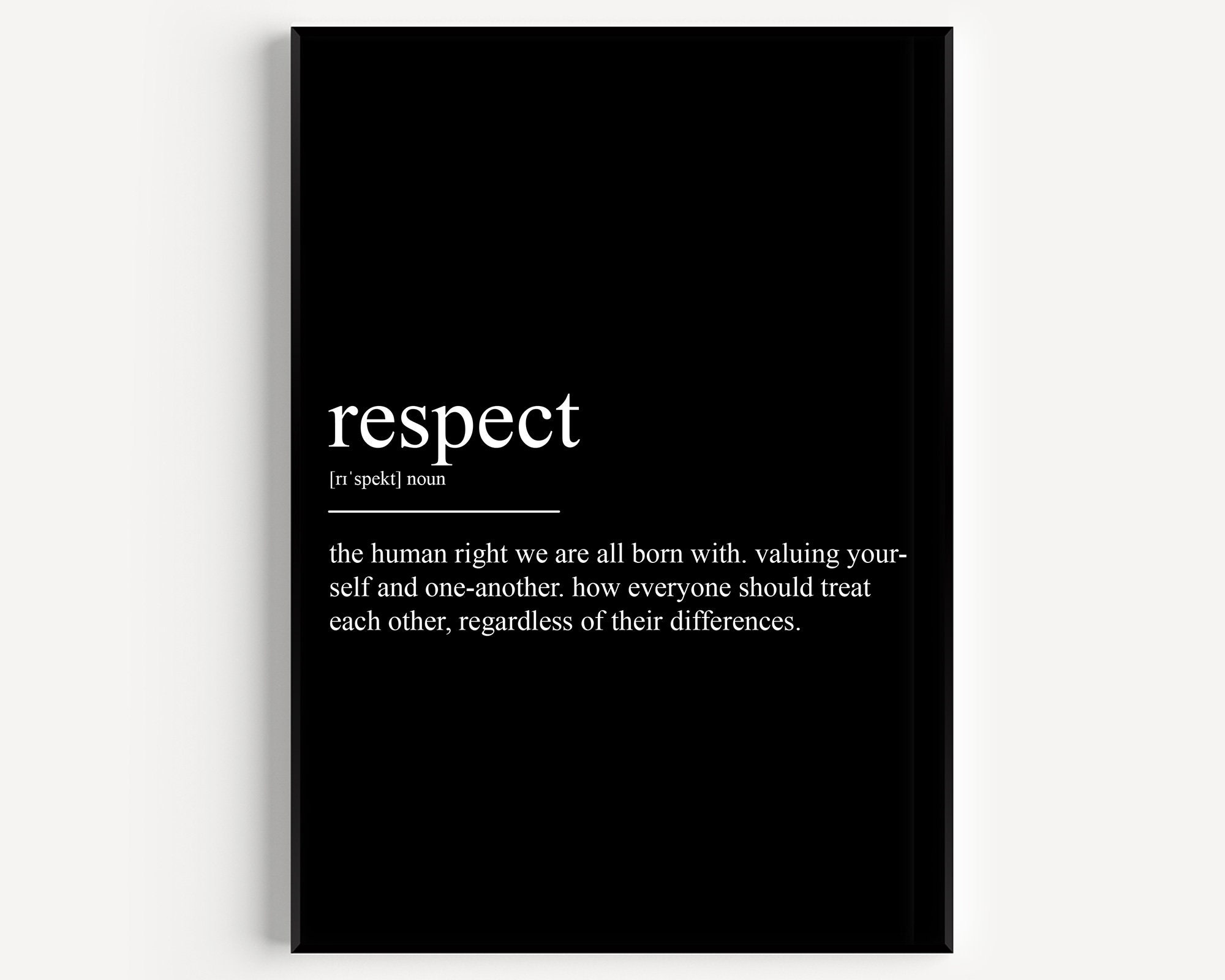 Respect Definition Print - Etsy