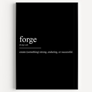 Forge Definition Print - Etsy
