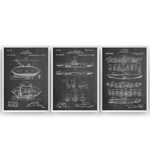 Submarine Print Navy Submarine Poster Submarine Wall Art - Etsy