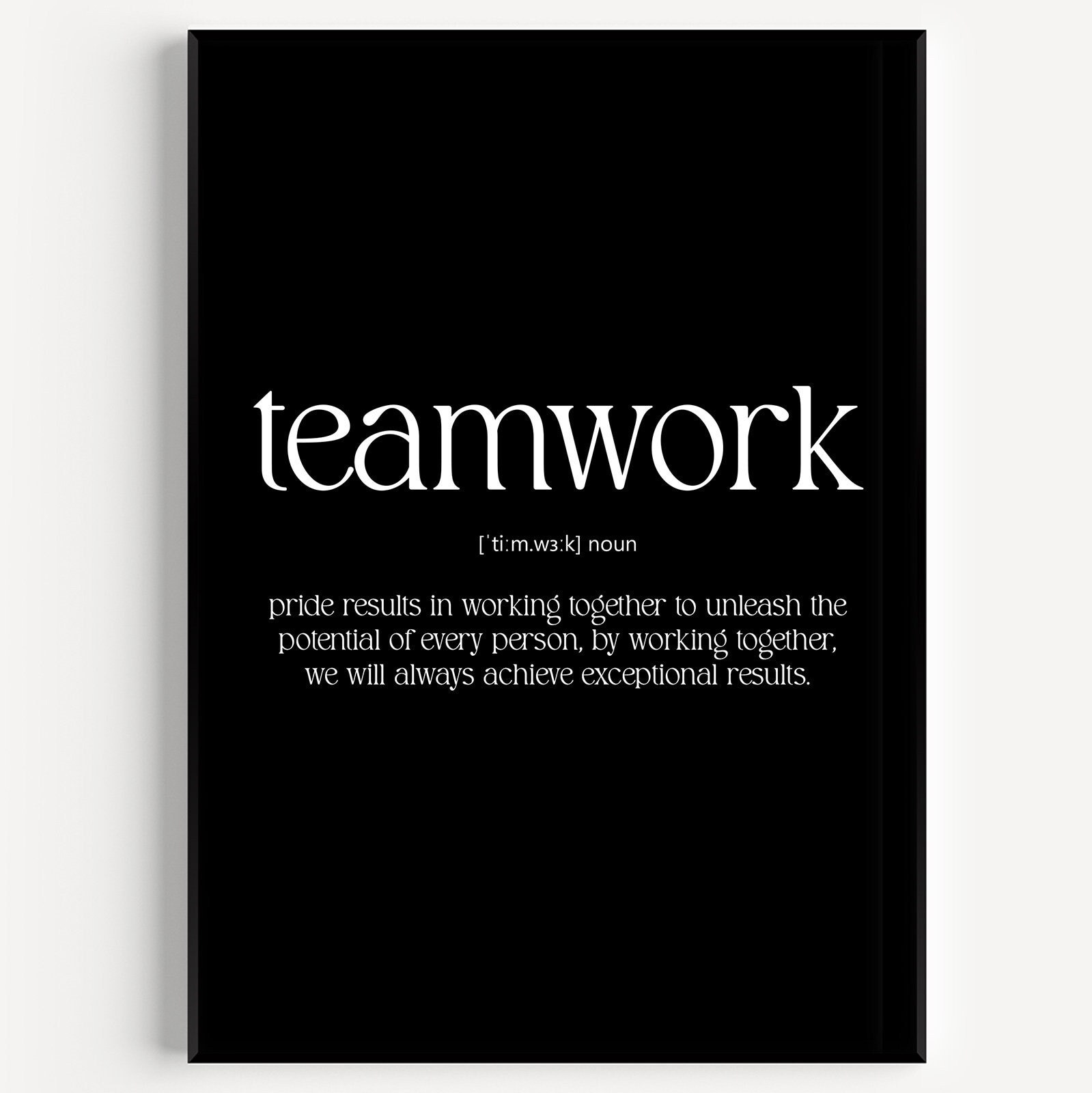 Teamwork Definition Print - Etsy