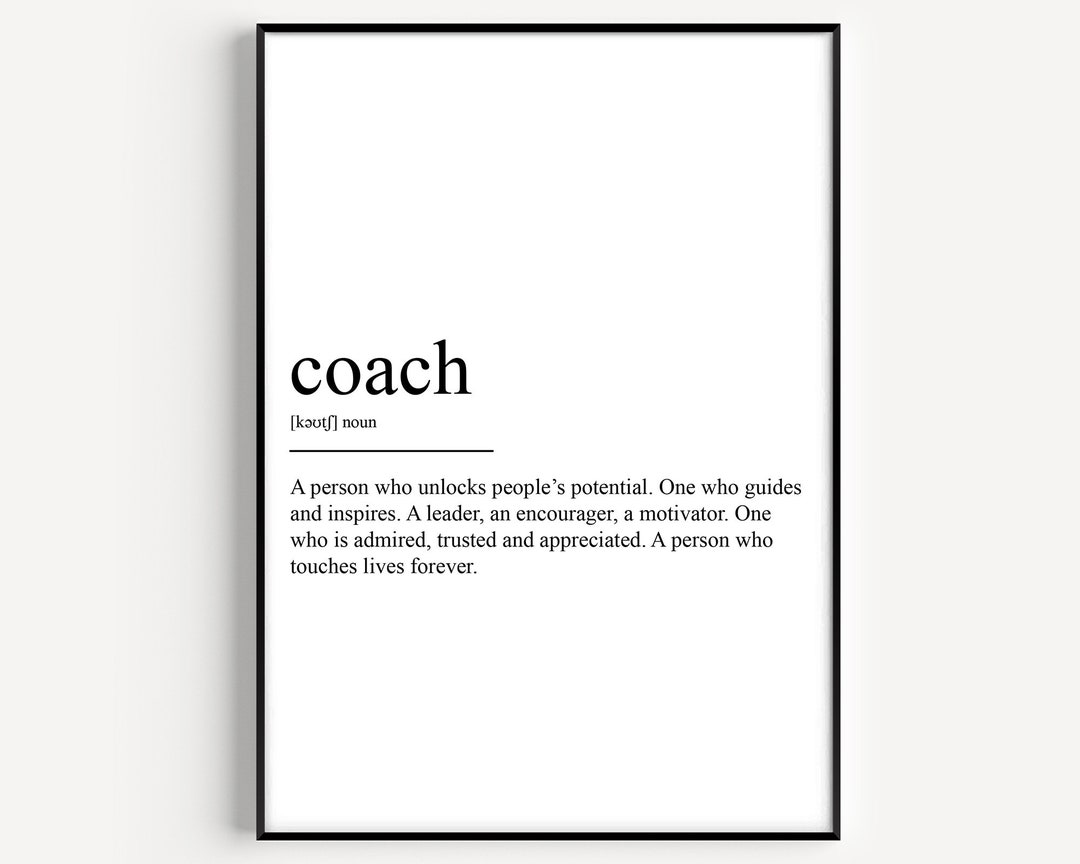 Coach Definition Print Version 2 - Etsy