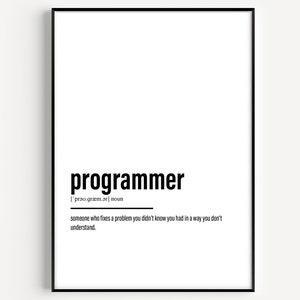 Programmer Definition Print - Etsy