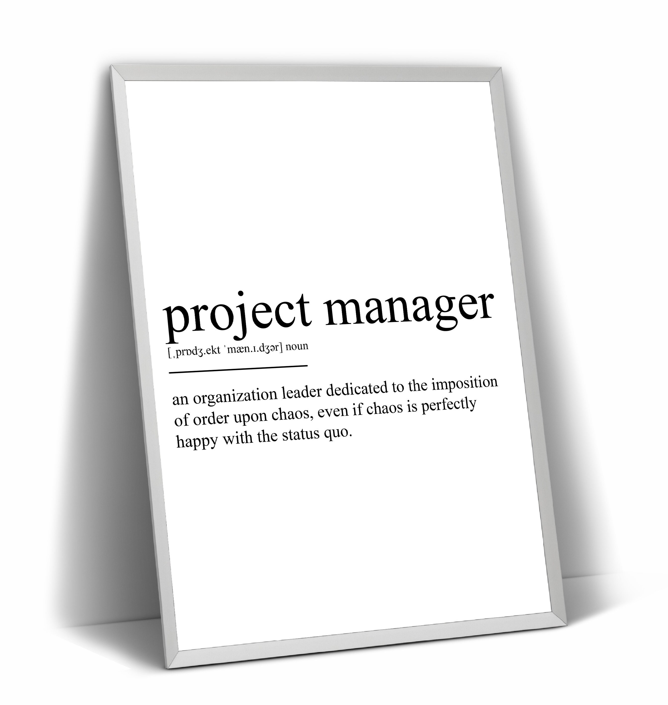 Project Manager Definition Print - Etsy