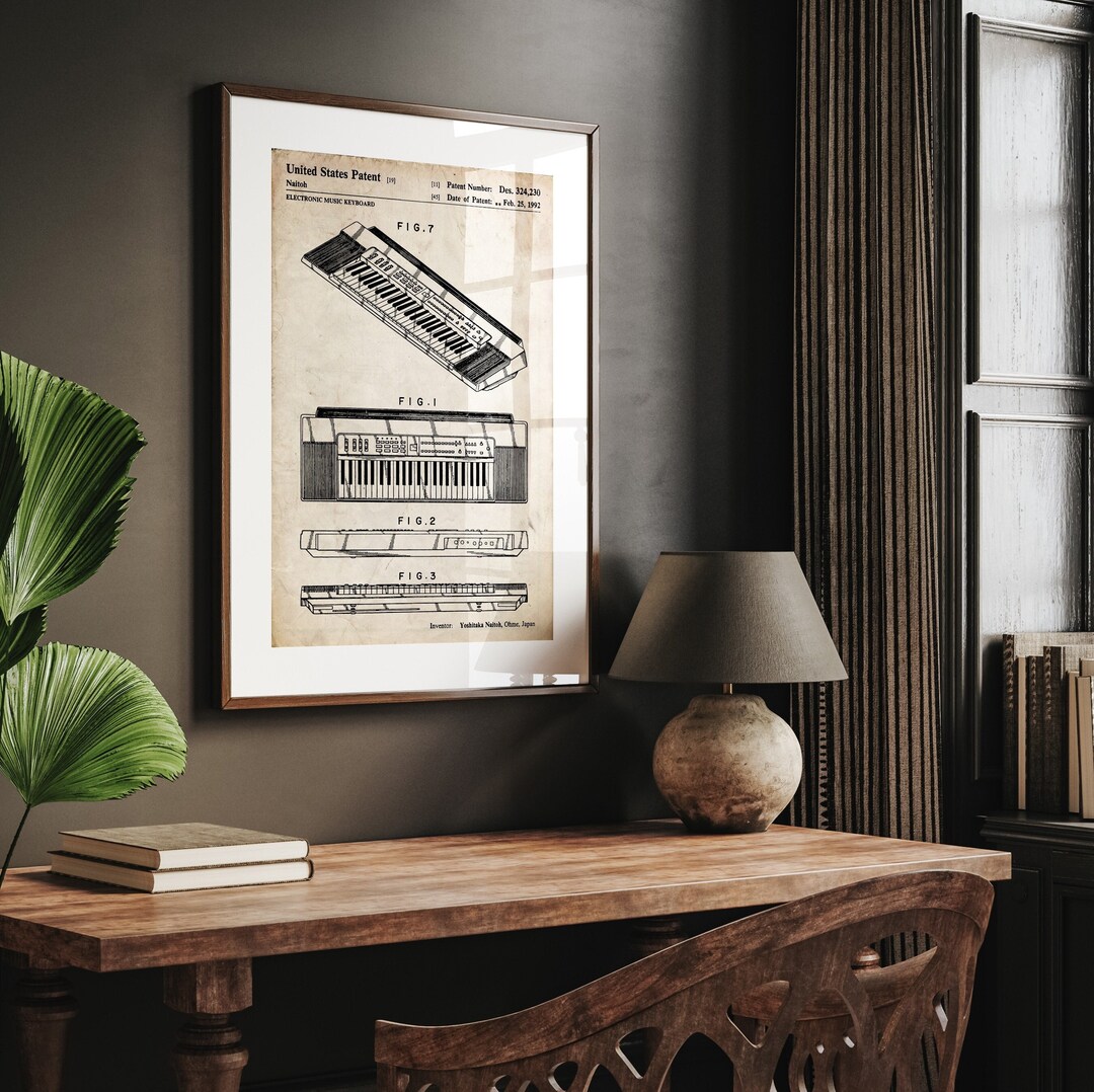 Casio Keyboard 1992 Patent Print Wall Art Poster Blueprint - Etsy