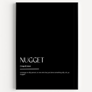Nugget Definition Print - Etsy