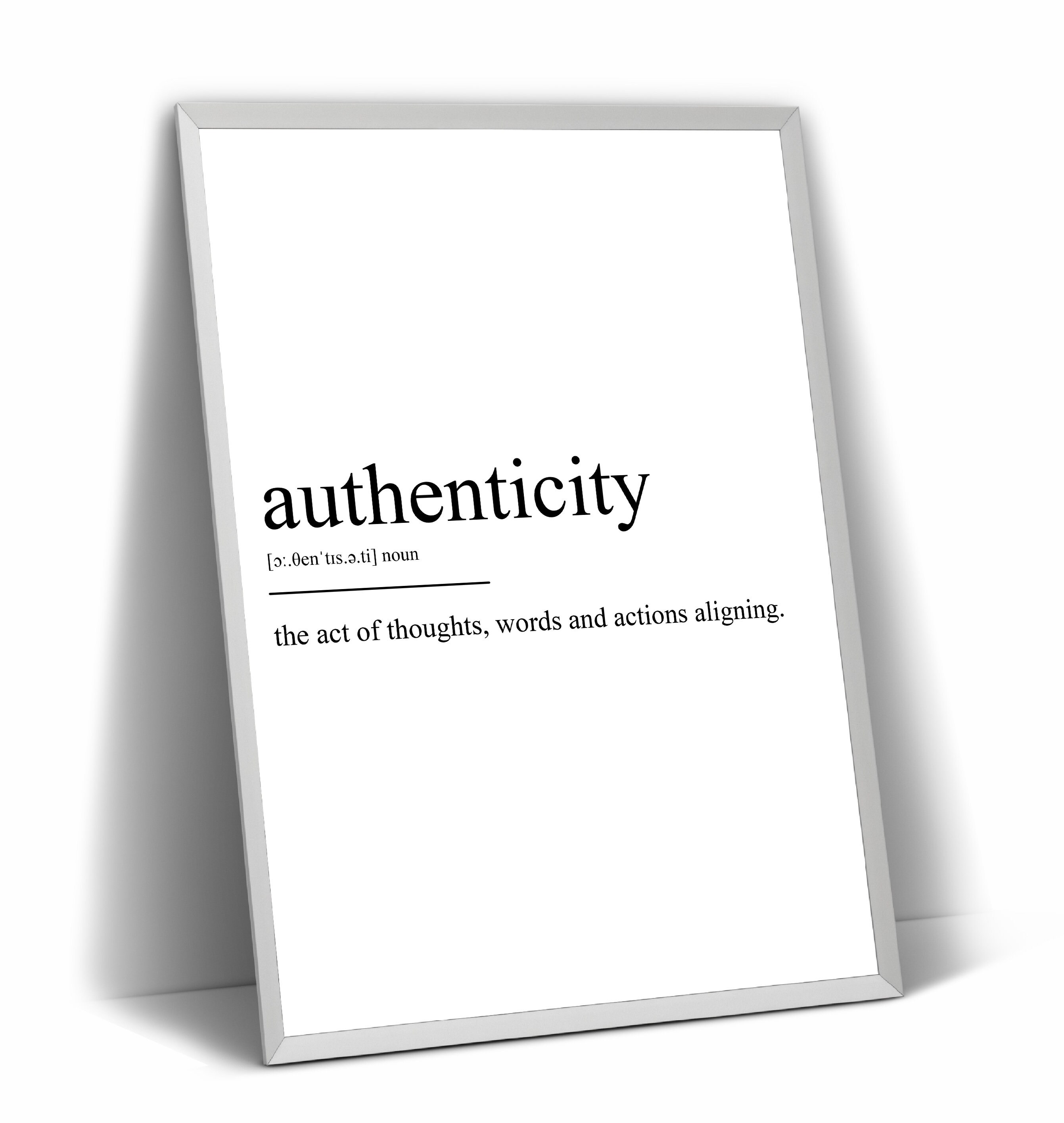 Authenticity Definition Print - Etsy