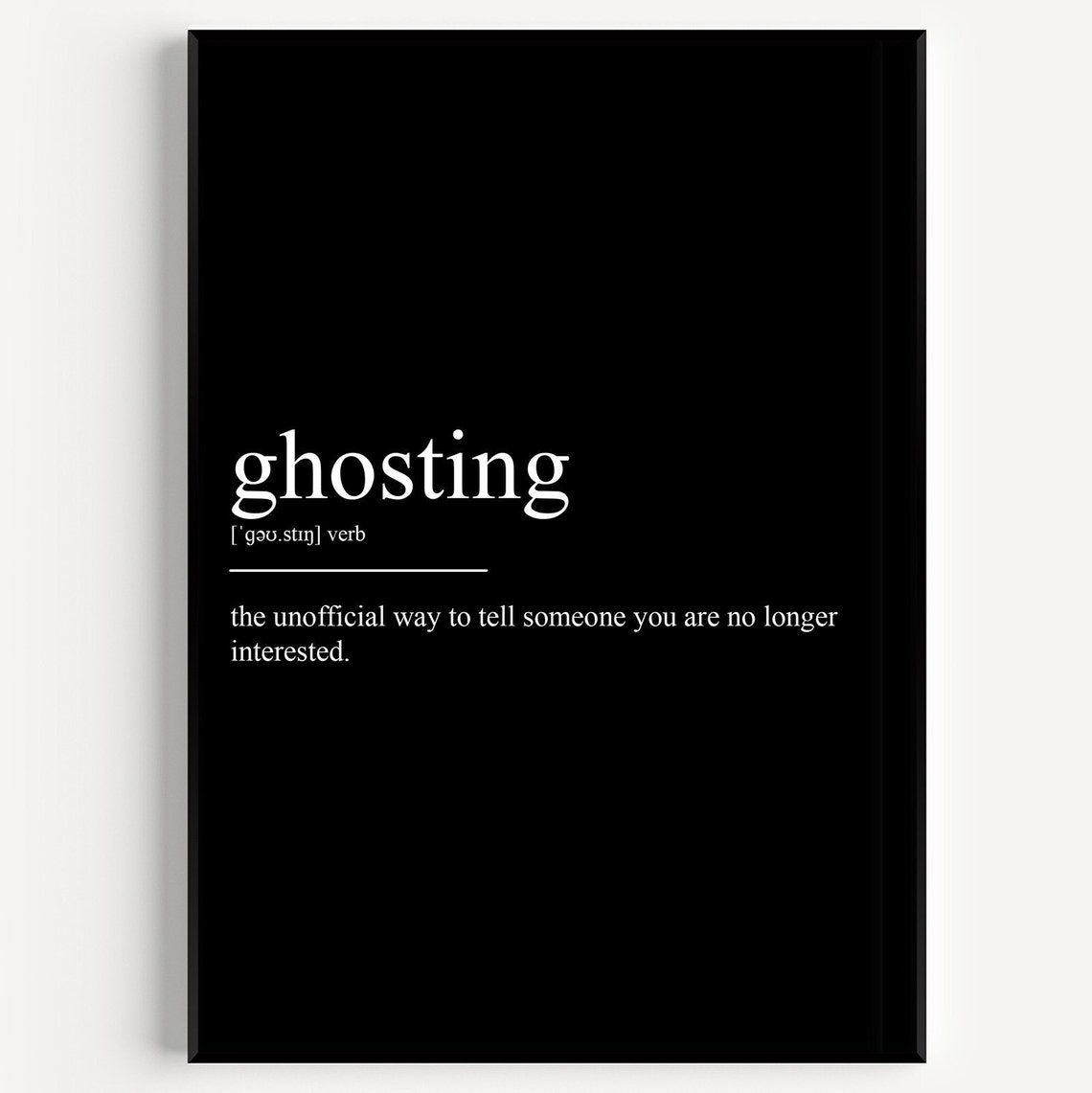 Ghosting Definition Print - Etsy