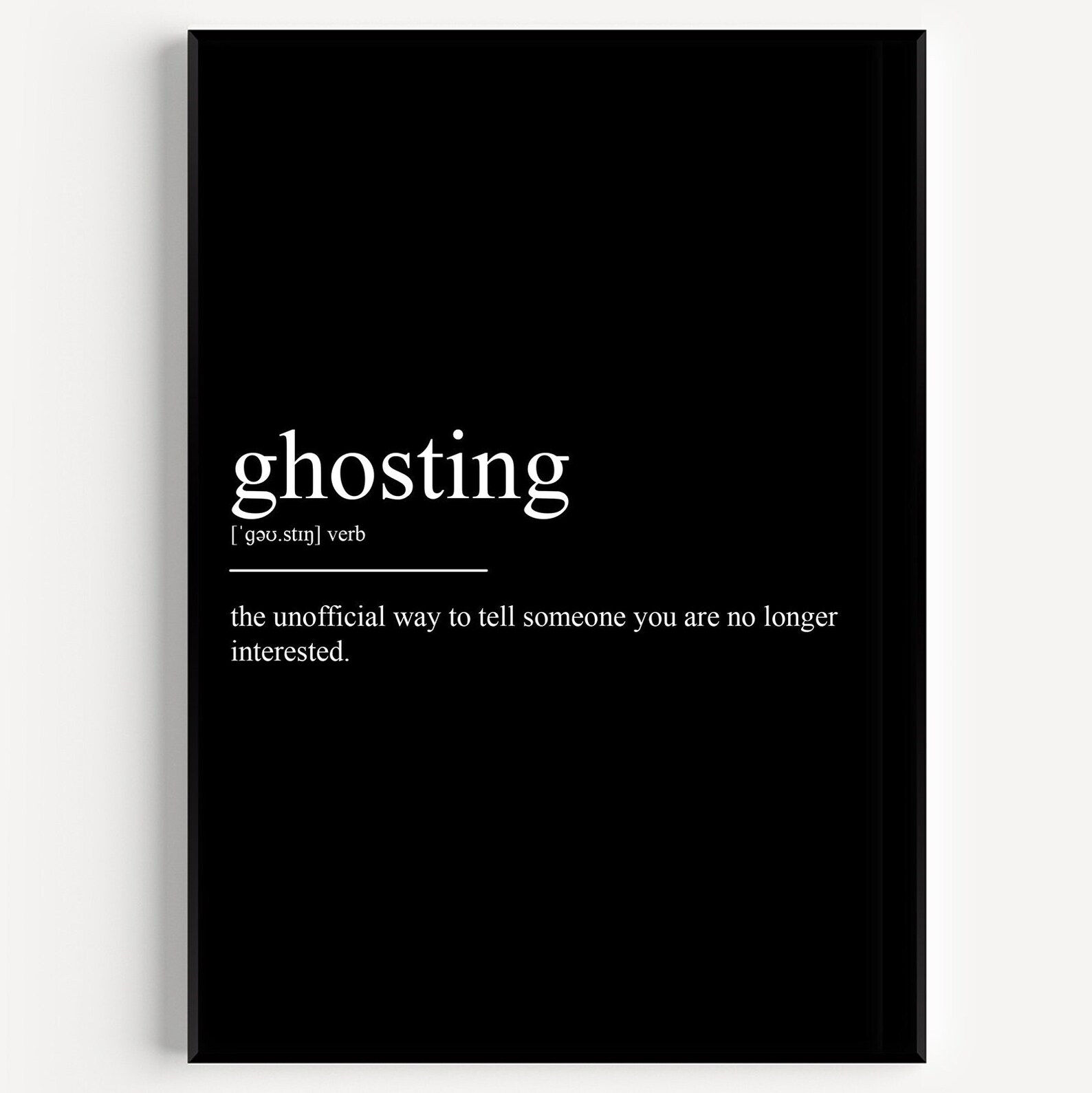Ghosting Definition Print - Etsy