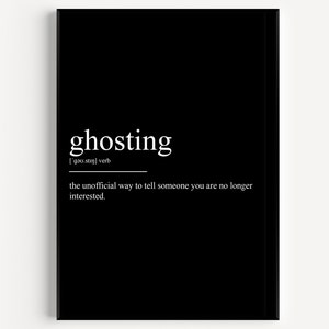 Ghosting Definition Print - Etsy