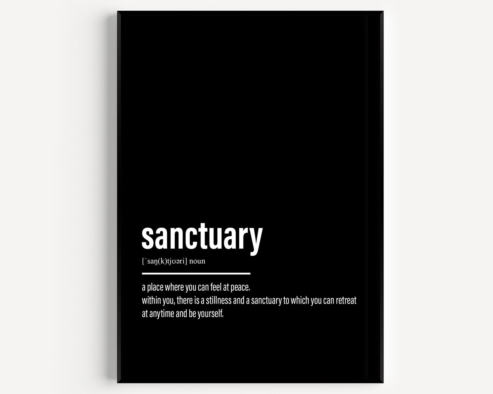 Sanctuary Definition Print - Etsy