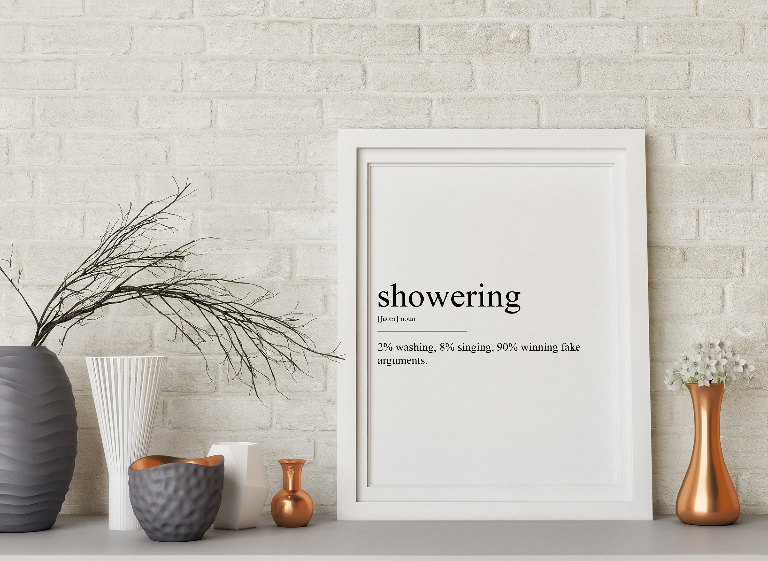 Showering Definition Print - Etsy