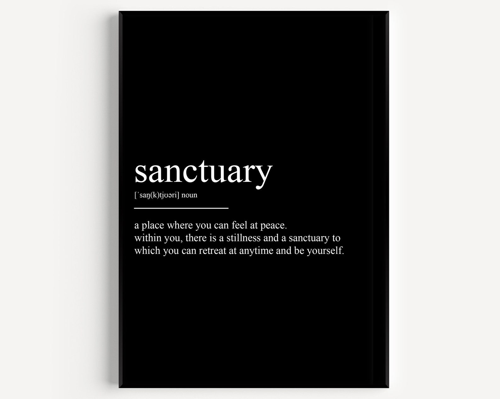 Sanctuary Definition Print - Etsy