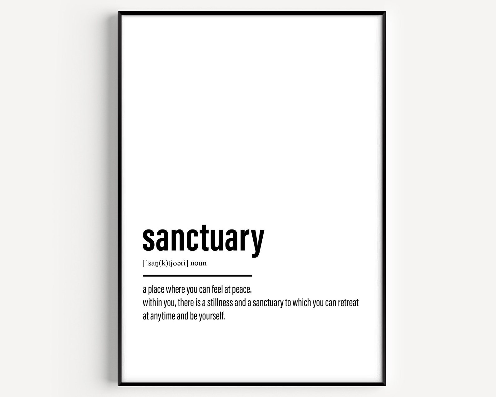 Sanctuary Definition Print - Etsy