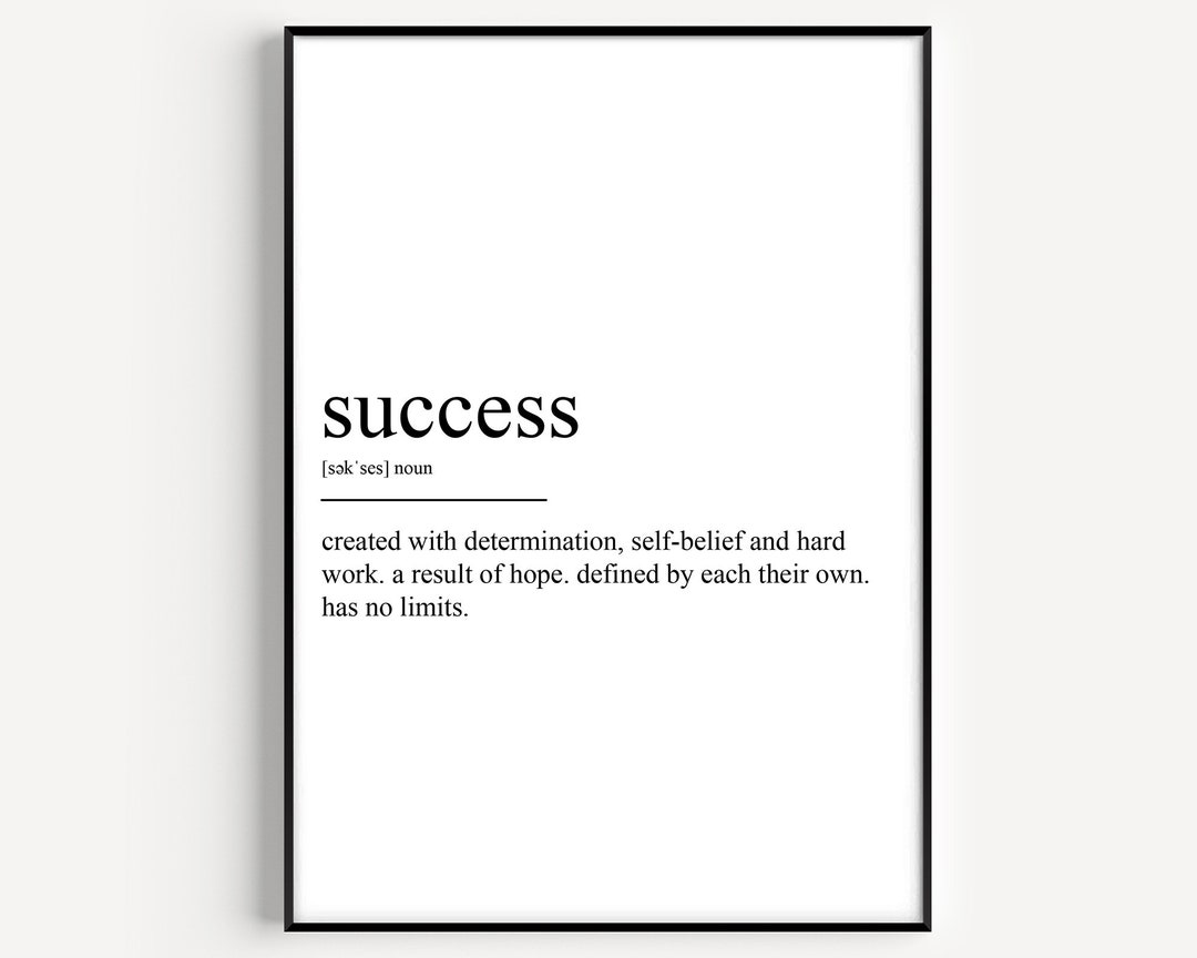Success Definition Print - Etsy