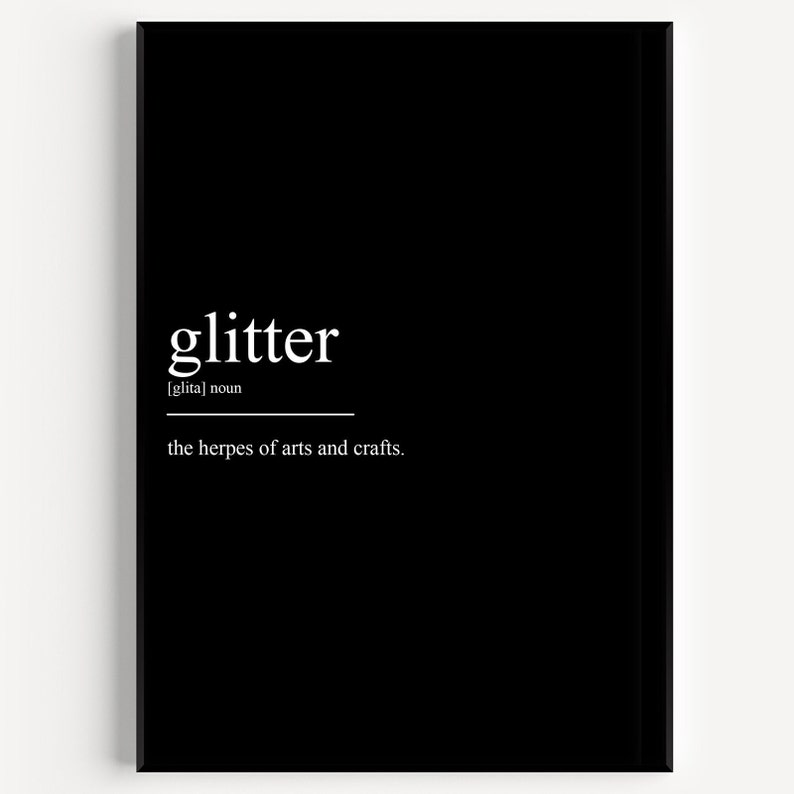 Glitter Definition Print - Etsy