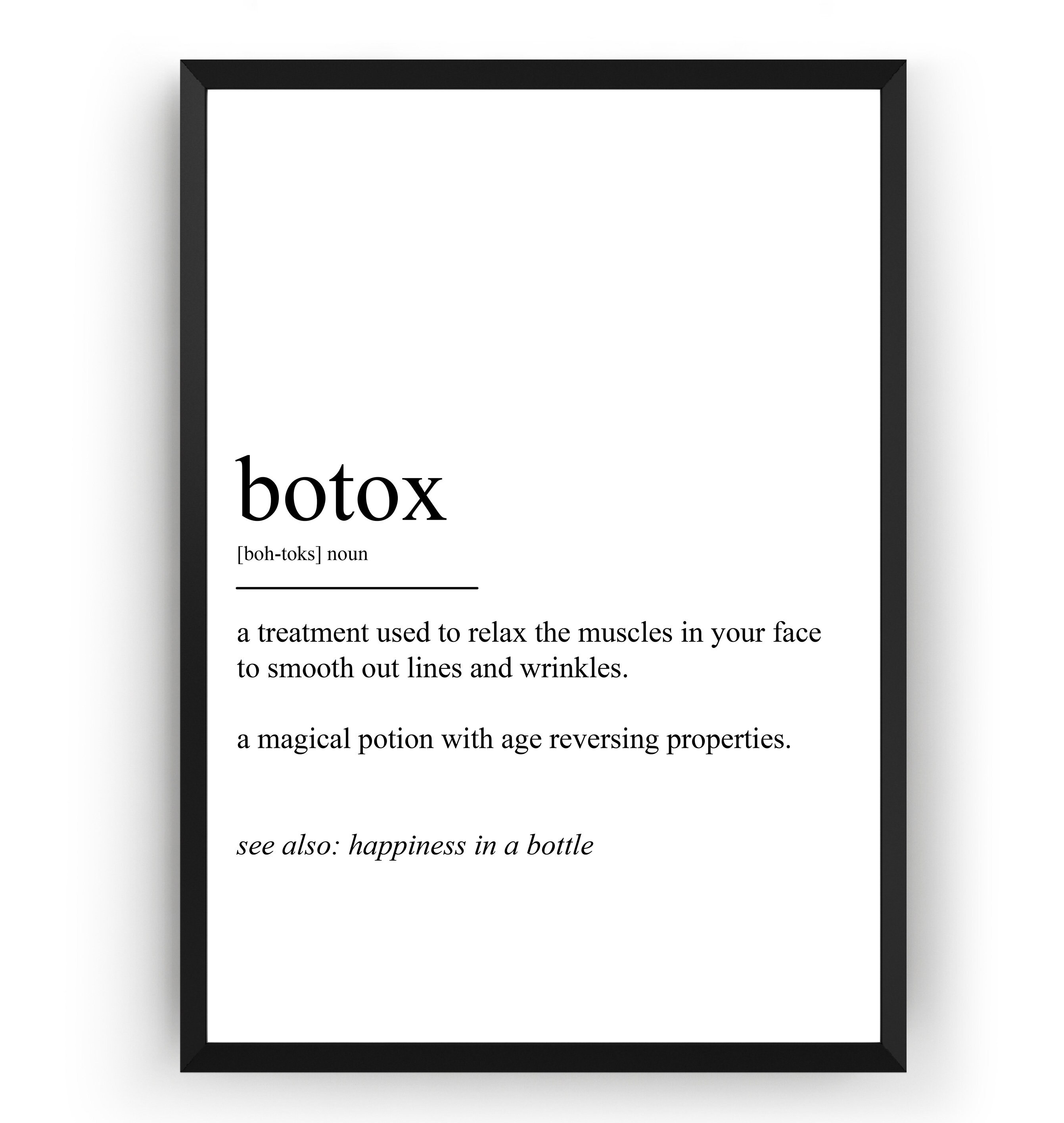 Botox Definition Print - Etsy UK