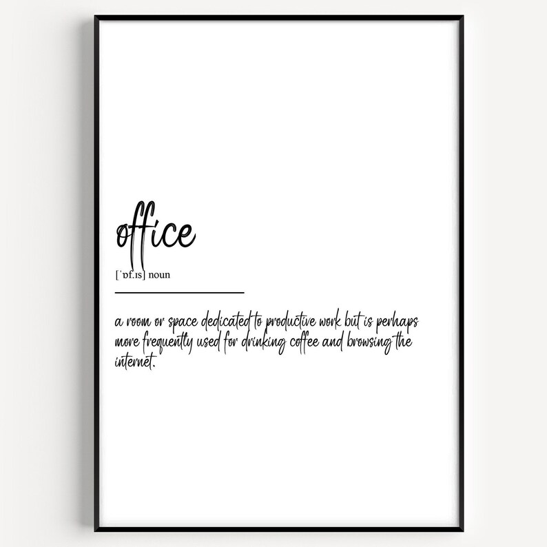 Office Definition Print - Etsy