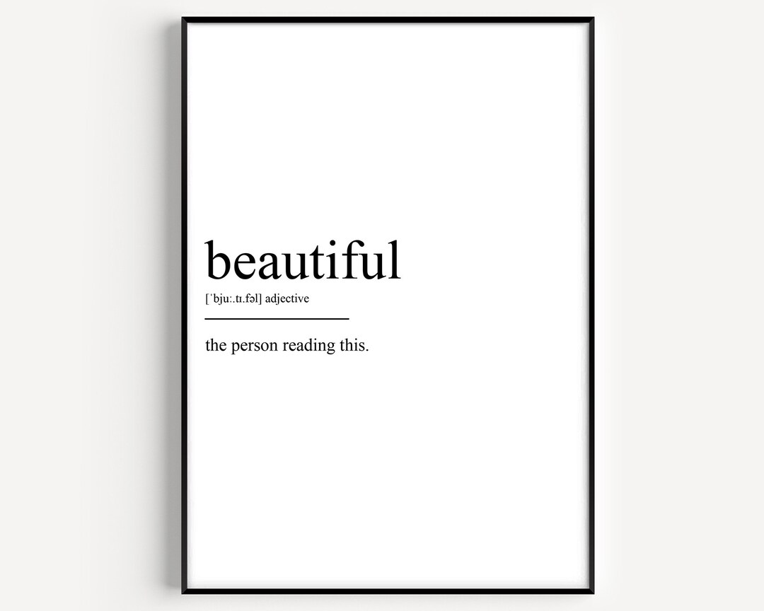 Beautiful Definition Print - Etsy