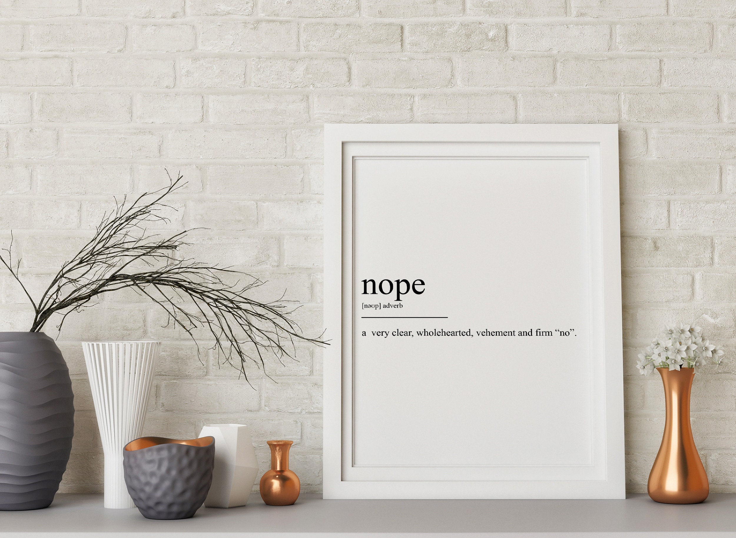 Nope Definition Print | Etsy