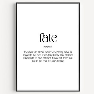 Fate Definition Print - Etsy