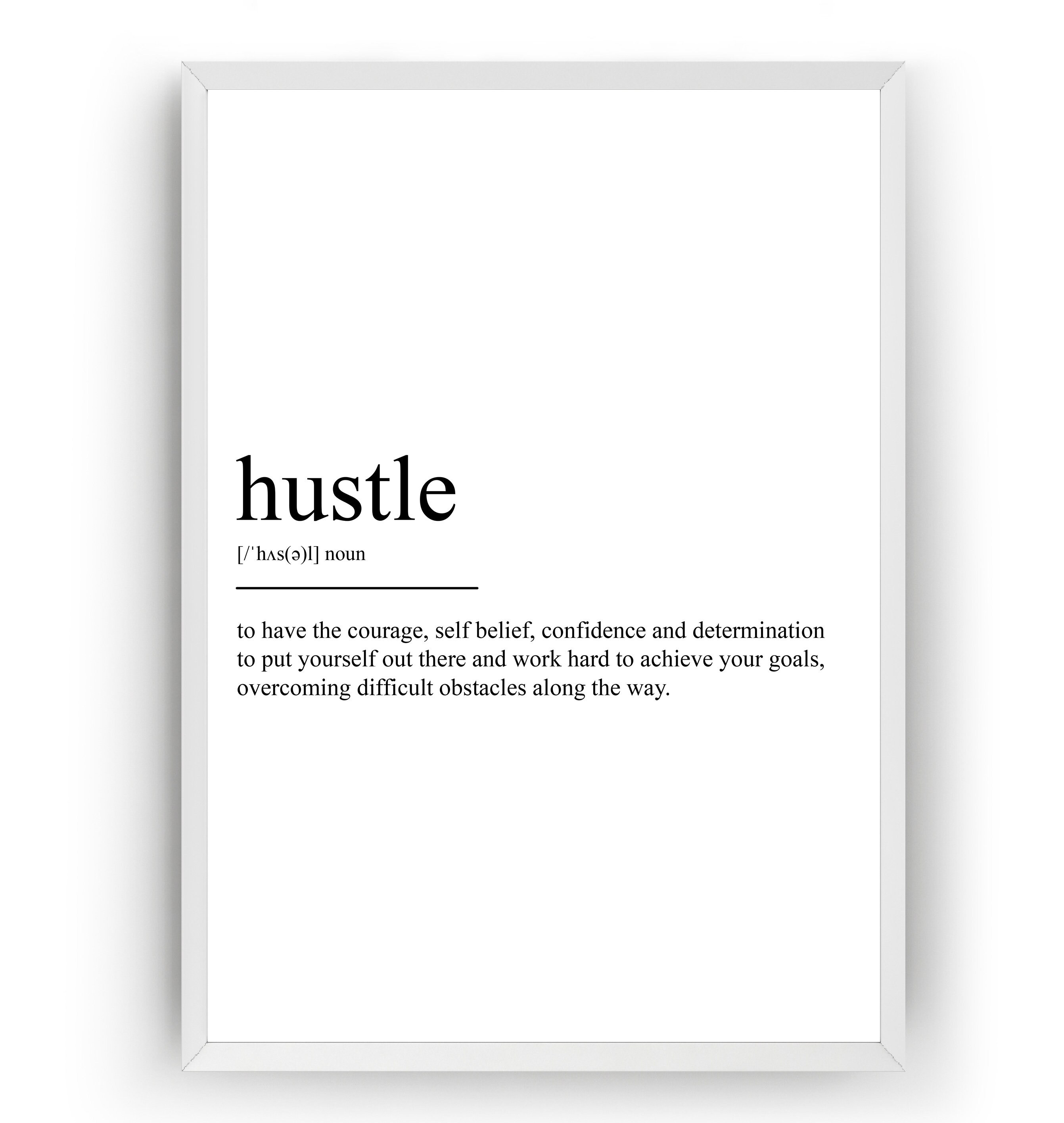 Hustle Definition Print - Etsy