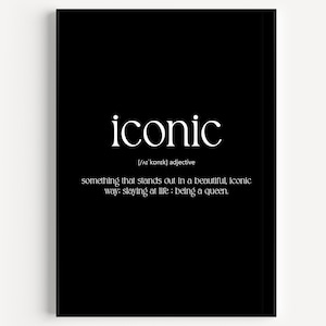 Iconic Definition Print - Etsy UK